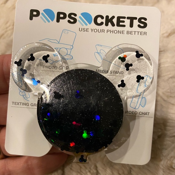 PopSocket | Accessories | Clear Mickey Balloon Popsocket W Shimmer ...
